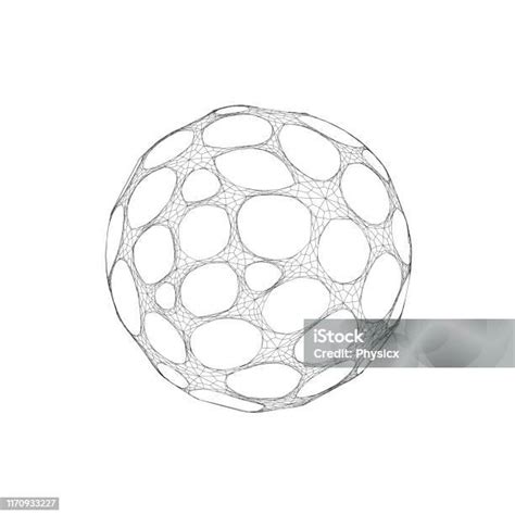 와이어프레임 메시 오브젝트 네트워크 라인 Hud 설계 구체 추상 3d 개체 0명에 대한 스톡 벡터 아트 및 기타 이미지 0명