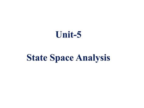 State Space Analysis Pptx