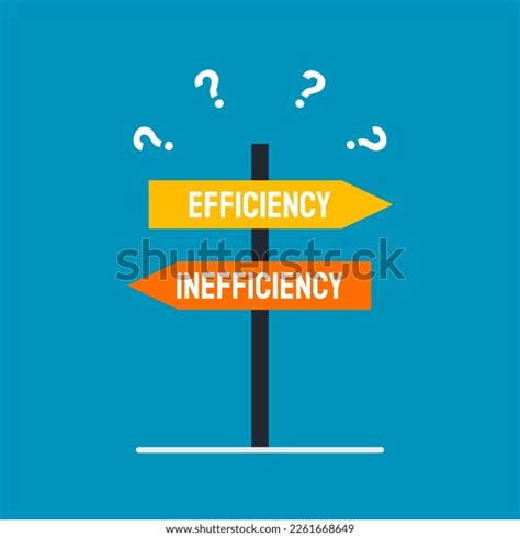 Efficiency Vs Inefficiency Choice Road Sign Stock Illustration 2261668649 Shutterstock