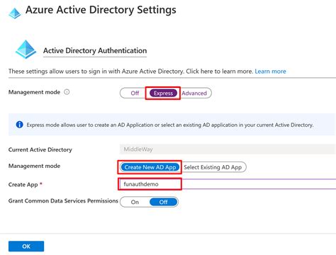 MiddleWay AD User Authentication With Azure Function