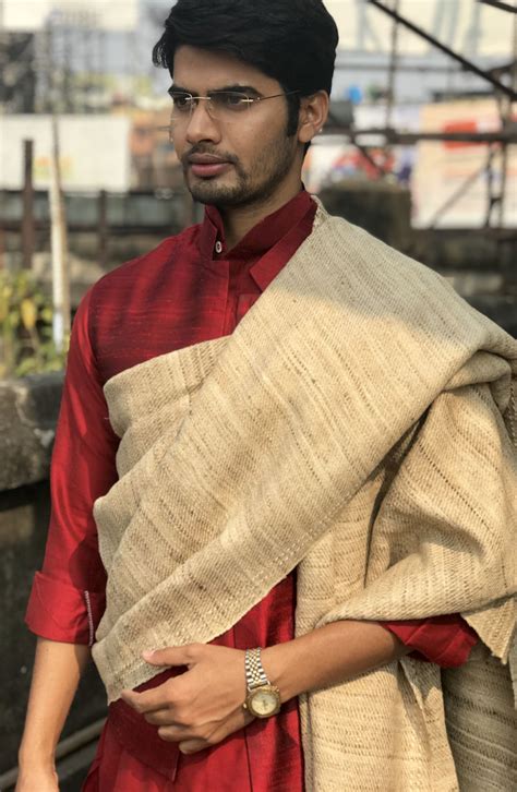 Bengali Dress For Men Tussar Silk Kurta For Traditional Ceremonies