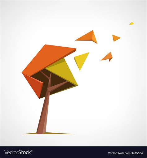 Conceptual Polygonal Tree Royalty Free Vector Image