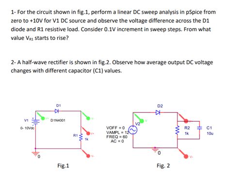Solved 1 For The Circuit Shown In Fig 1 Perform A Linear