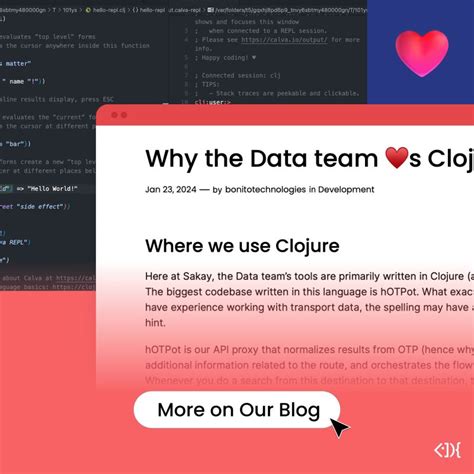 Bonito Tech On Linkedin Curious About Why Our Data Team Loves Clojure 🤔 At Sakay Clojure