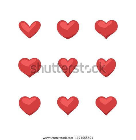 심장 삽화 하트 세트 사랑 기호 스톡 벡터로열티 프리 1391555891