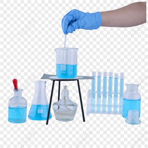 유리 막대를 손에 들고 교반하는 파란색 액체 실험제약의료 Png 일러스트 무료 다운로드 Lovepik