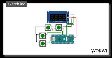tm1637 but wokwi esp32 stm32 arduino simulator
