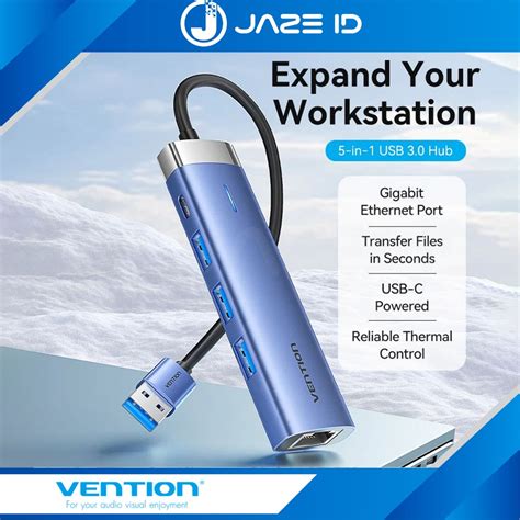 Jual Vention Usb 3 0 2 0 Hub Ethernet Adapter Rj45 Lan Gigabit Ethernet Shopee Indonesia