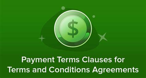 Payment Terms Clauses For Terms And Conditions Agreements Free