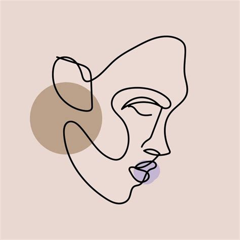 Premium Vector Continuous One Simple Single Abstract Line Drawing Of Woman Face Linear Stylized