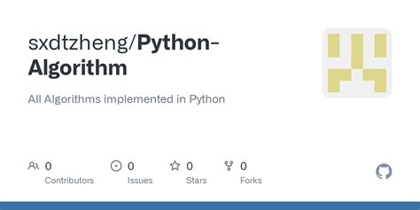Github Sxdtzhengpython Algorithm All Algorithms Implemented In Python