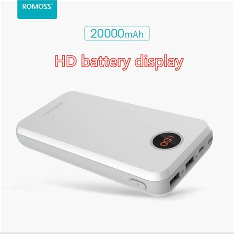 Romoss Power Bank Mah Large Capacity Portable Power Bank Shopee Malaysia