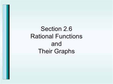 Rational Functions Graphs Algebra Presentation