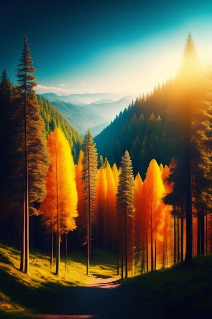 Premium Ai Image Thick Forest Dark Green Background Old Trees