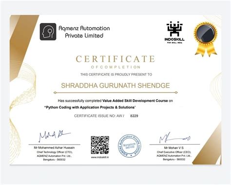 shraddha shendge on linkedin completed python course