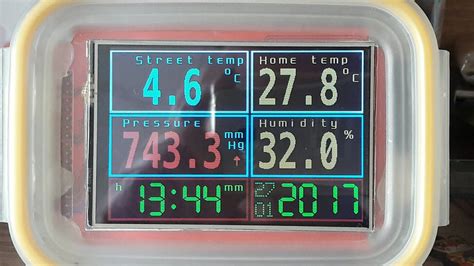 Метеостанция на Arduino Mega Nrf24l01 цветной Tft дисплей 3 5 дюйма Youtube