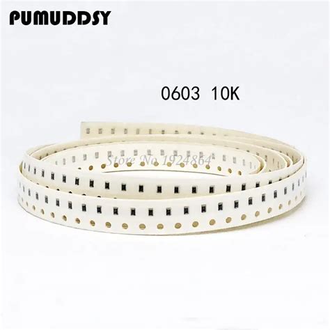 100pcs 0603 Chip Fixed Resistor Smd Resistor 10k Ohm 103 In Resistors