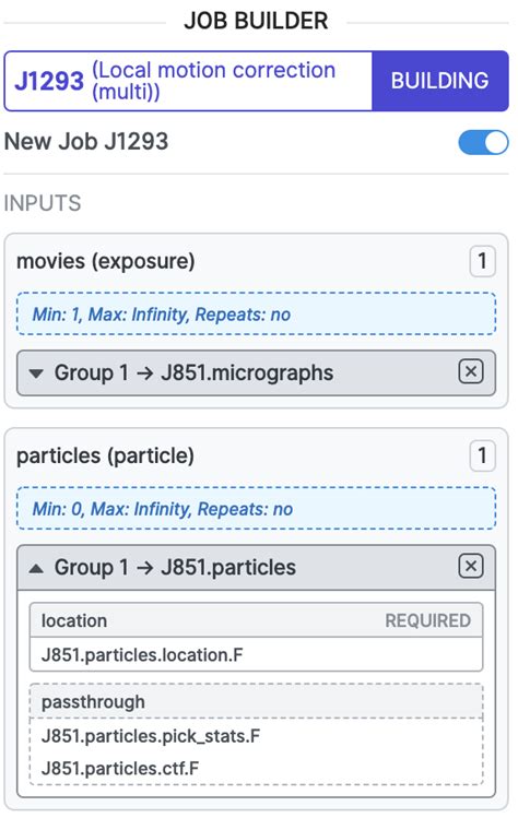 Local Motion Correction Error Slots Particles Must Be Connected