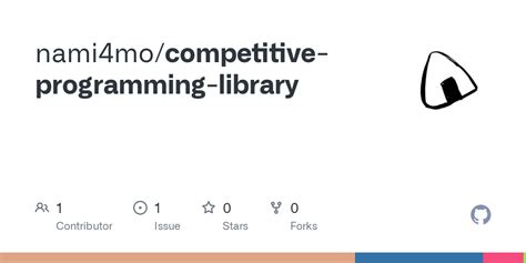 Github Nami Mo Competitive Programming Library
