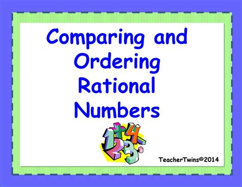 comparing and ordering rational numbers ppt download