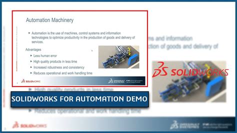Solidworks For Automation Demo Youtube