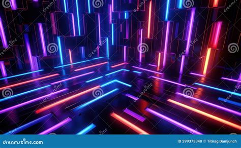 Technology Abstract Background Digital Line Dot And Colorful Bokeh Graphic Design Generative