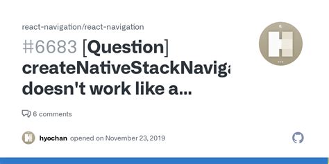 Question Createnativestacknavigator Doesnt Work Like A Switchnavigator · Issue 6683 · React
