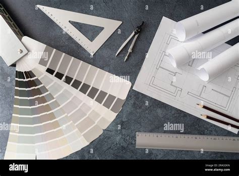 Home Floor Plans Or Building Blueprint Project Color Scheme Palette Guide Catalog With Colour