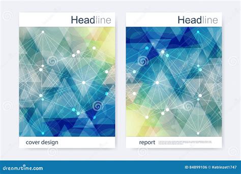 Scientific Brochure Design Template Vector Flyer Layout Molecular Structure With Connected
