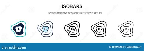Colored Isobars Stock Illustrations 4 Colored Isobars Stock