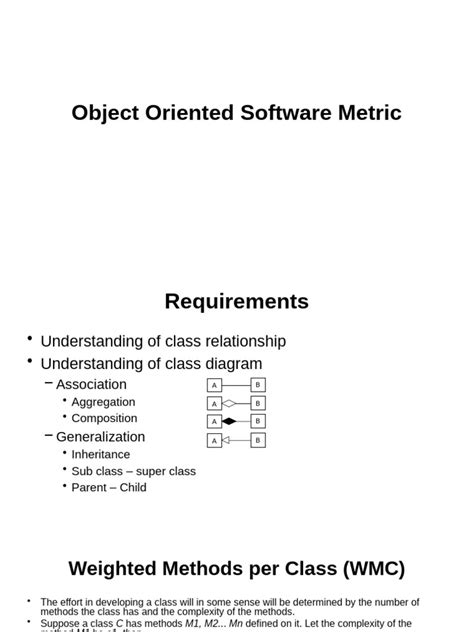Ooadlecture 8object Oriented Software Metric Fall24 25 Pdf
