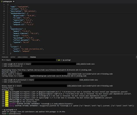 Ng Packagr440 Requires A Peer Of Missing Peer Version But None Is