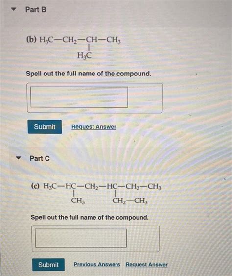 Solved Part B b H₂C CH₂ CH CH₂ H₂C Spell out the full Chegg com