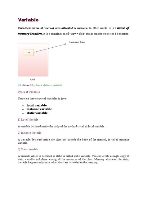 Variable Name Of Memory Location Pdf Data Type Control Flow