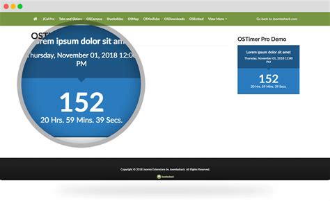 Ostimer Joomla Countdown Timer Extension Joomlashack