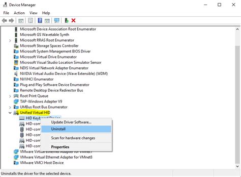 How To Uninstall The Driver Unified Virtual HID Unified Remote