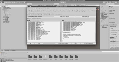 Unity And Firebase Package Manager Resolver Uninstalling The