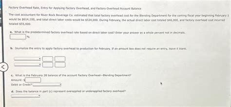 Solved Factory Overhead Rate Entry For Applying Factory Chegg Com