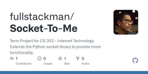 GitHub Fullstackman Socket To Me Term Project For CS 352 Internet