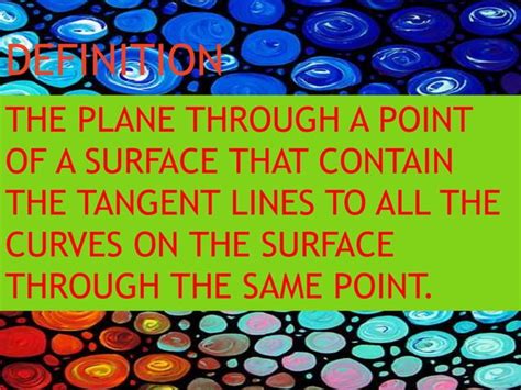 Tangent Plane Ppt
