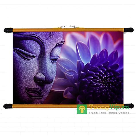 Tranh Liễn Phật Giáo Phật An Nhiên 01 Vải Canvas Cao Cấp Tuongvipvn