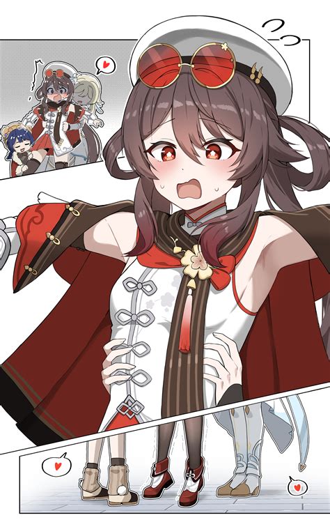 Lumine Hu Tao Xiangling Hu Tao And Xiangling Genshin Impact Drawn By Jhp Danbooru