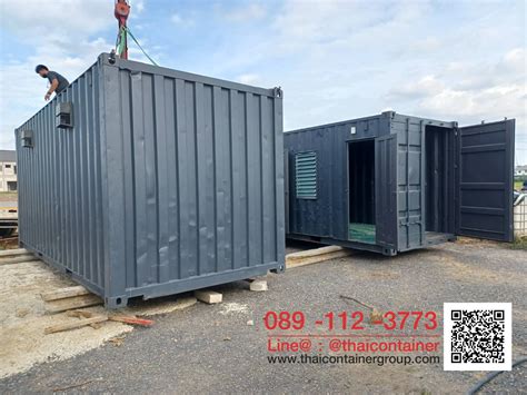 ตู้คอนเทนเนอร์บ้านพัก ตู้บ้านพักคนงาน คอนเทนเนอร์ 20 ฟุต บ้านพักกั้น 2 ห้อง จัดส่ง ลำลูกกา คลอง