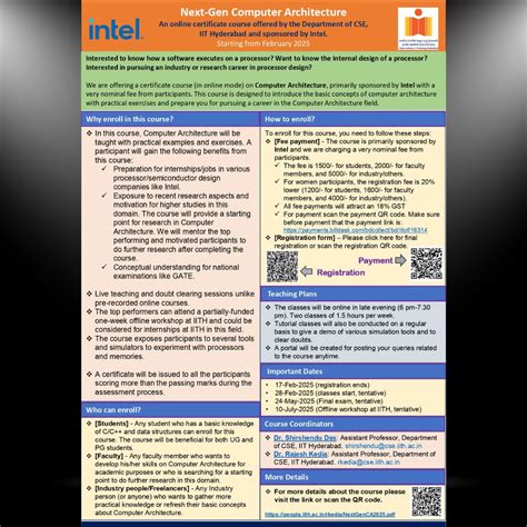 Iit Hyderabad Official The Department Of Cse Iithyderabad Is Offering A Certificate Course