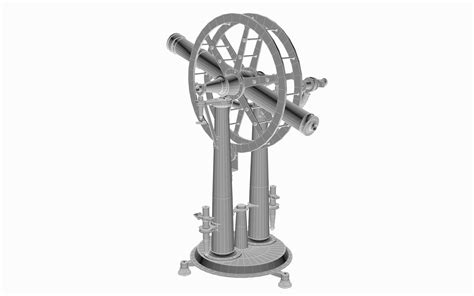 3d altitude azimuth instrument turbosquid 1483376