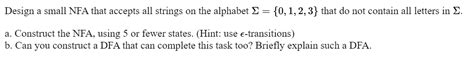 Solved Design A Small NFA That Accepts All Strings On The Chegg Com