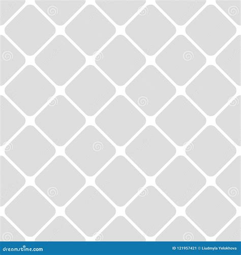 Vector Seamless Geometric Pattern With Light Grey Rhombus Shapes Stock Illustration