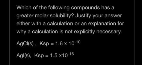Solved Does The Solubility Product Ksp Directly Relate To Chegg Com