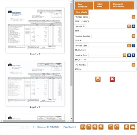 Administration Paperless Ocr Apflow™ Sidebar And Ocr Validation Screen