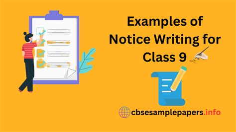 Notice Writing For Class Format Topics Examples CBSE Sample Papers